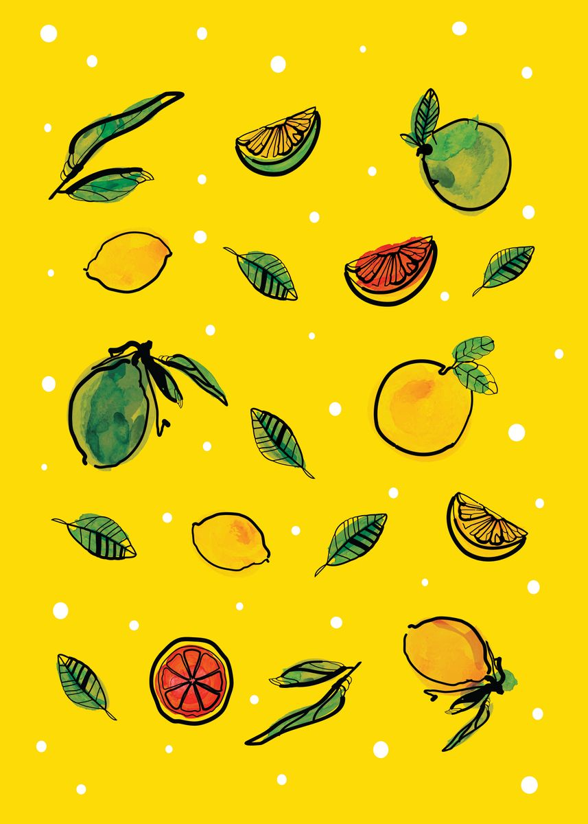 'Fresh fruity' Poster, picture, metal print, paint by Cindy Shim | Displate