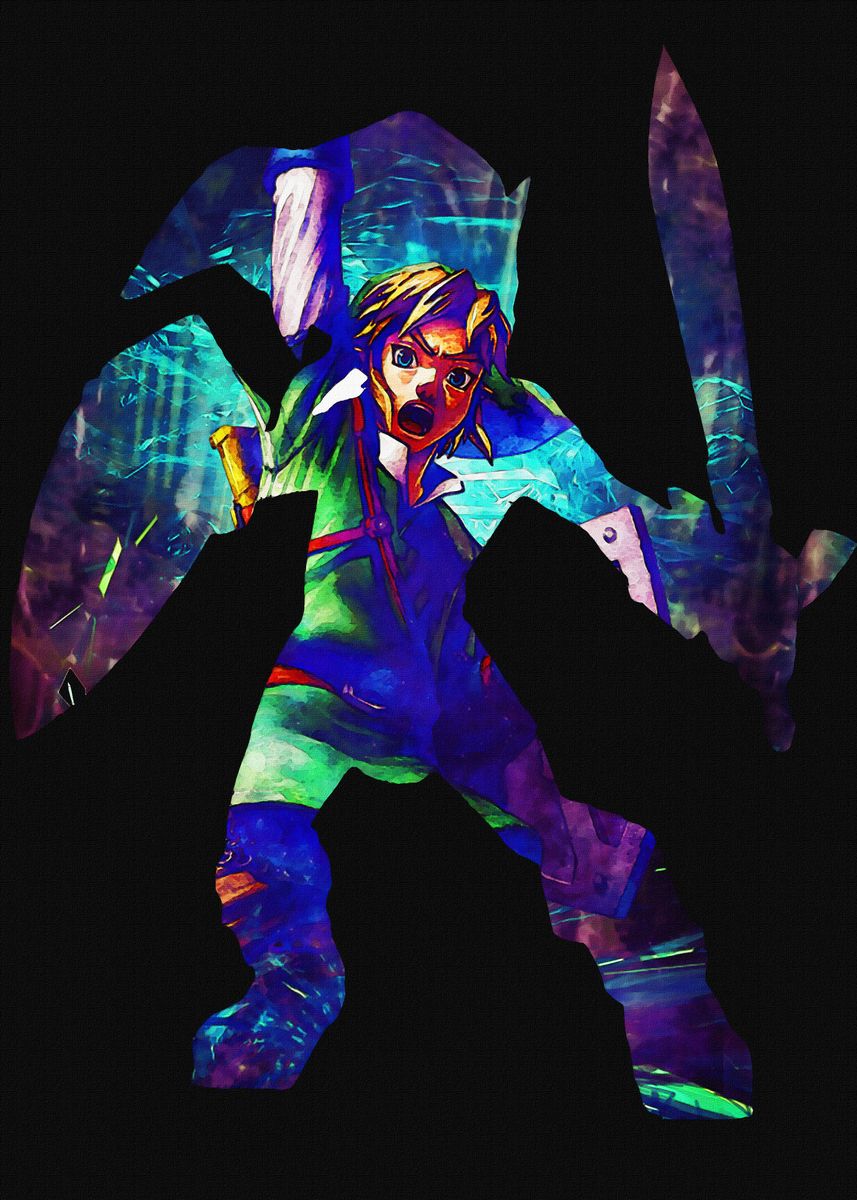 'link battle' Poster, picture, metal print, paint by Aurora art work ...