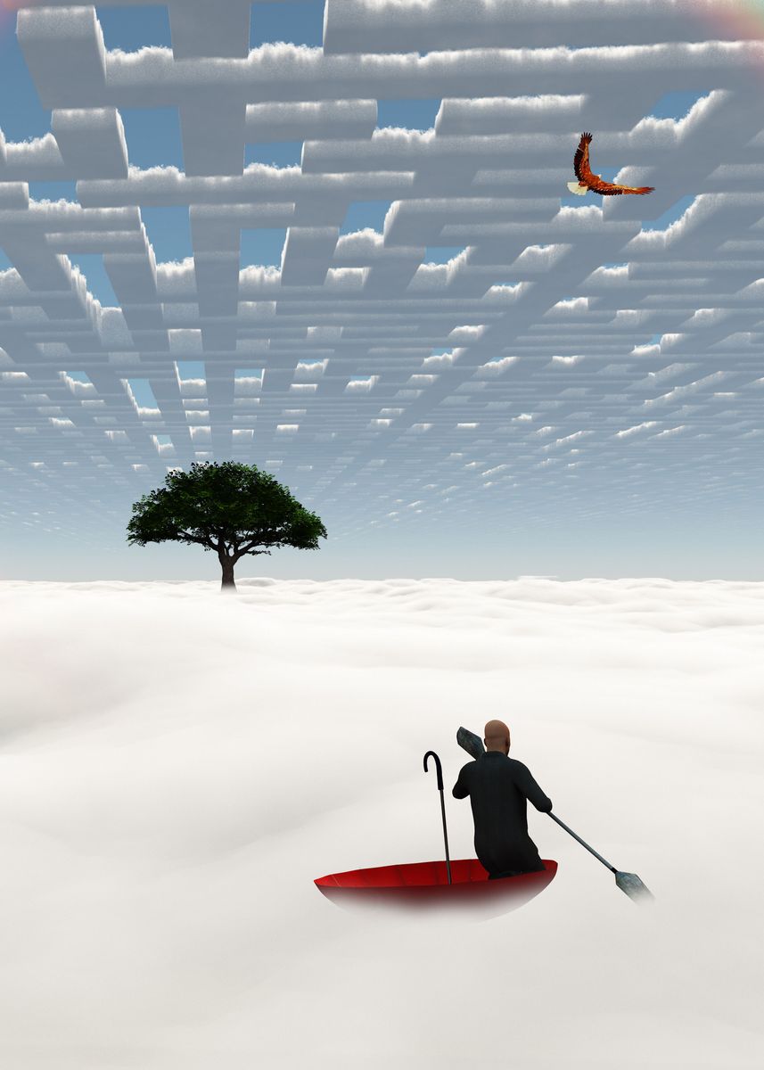 'Escape from reality' Poster, picture, metal print, paint by Bruce ...