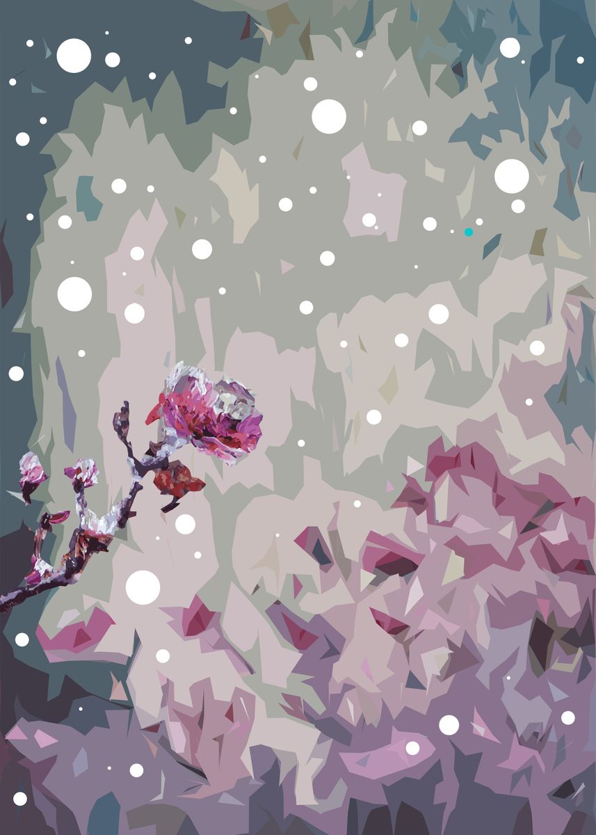 'First snow' Poster, picture, metal print, paint by Natalia Stahl ...