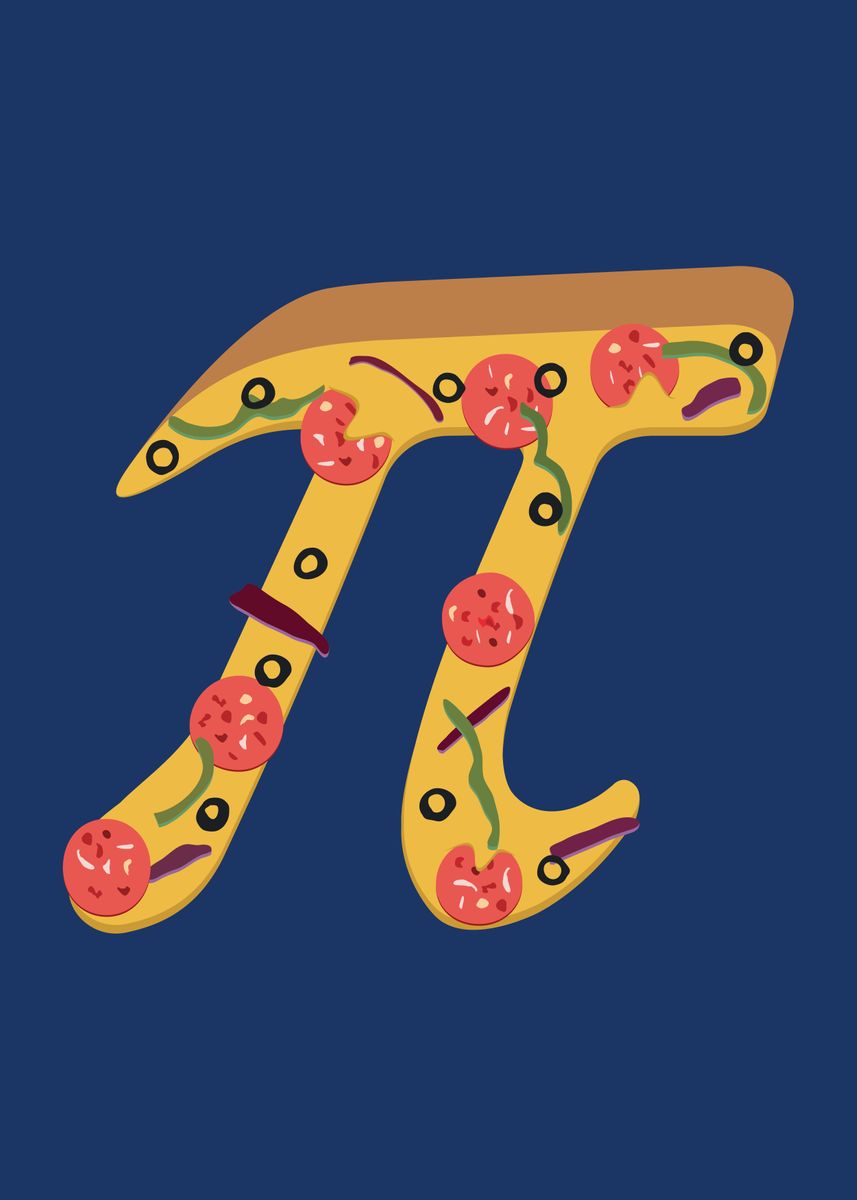 'Pizza Pi' Poster by Clark Street Press | Displate