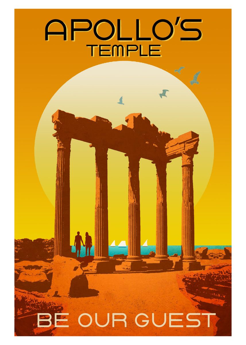 'Apollo Temple' Poster, picture, metal print, paint by Long Shot | Displate