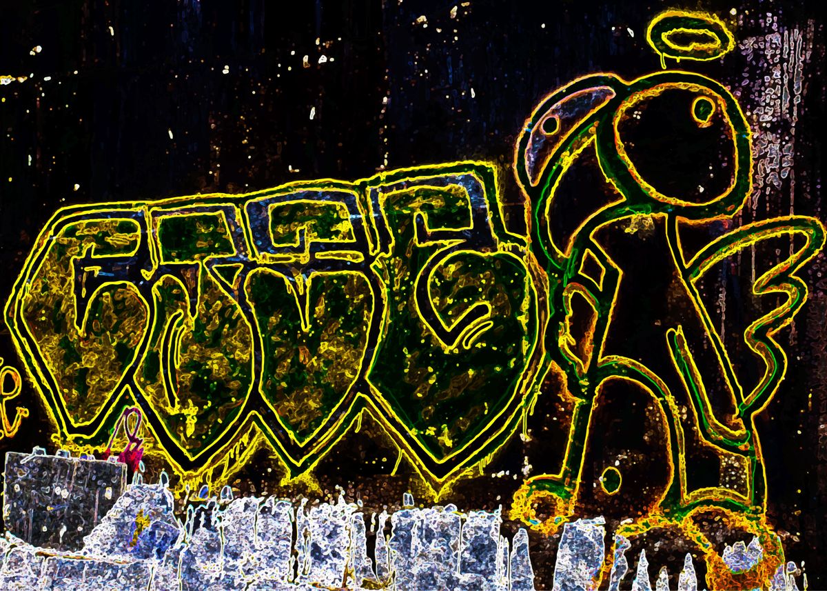 'Funky Rabbit' Poster by Naveed Mehmood | Displate