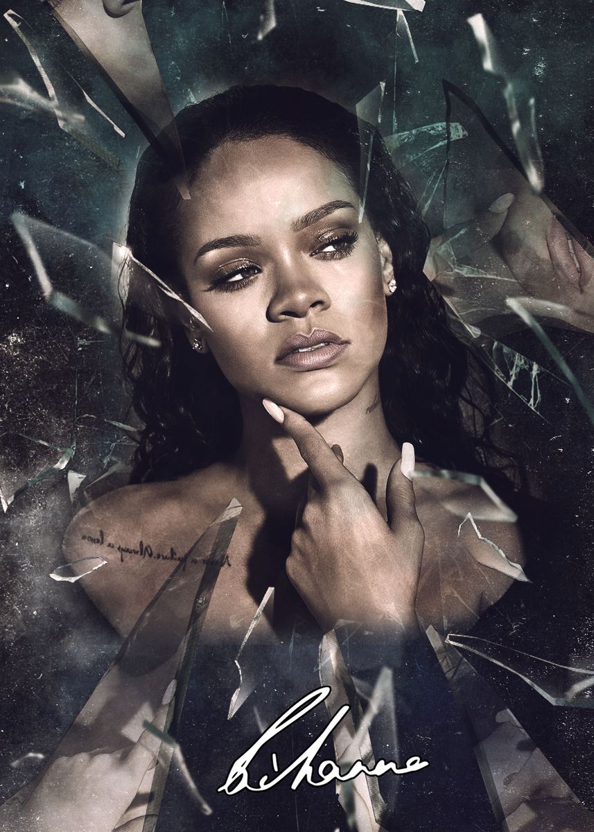 'Rihanna' Poster, picture, metal print, paint by Salinas Cox | Displate