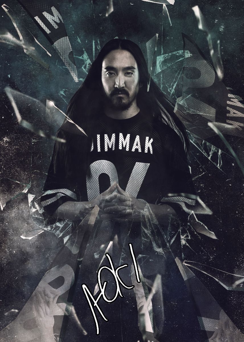 'Steve Aoki Canvas' Poster, picture, metal print, paint by Abbott ...