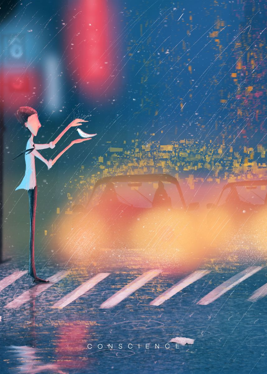 'Conscience' Poster by Moazzam Khalid | Displate