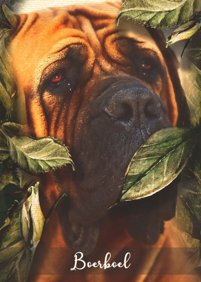 'Boerboel' Poster, picture, metal print, paint by Mito Vute | Displate