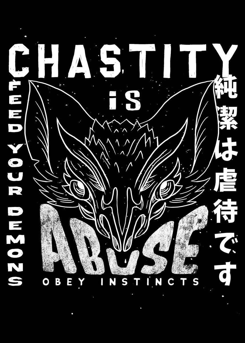 'Chastity Is Abuse' Poster, picture, metal print, paint by Dalibor ...