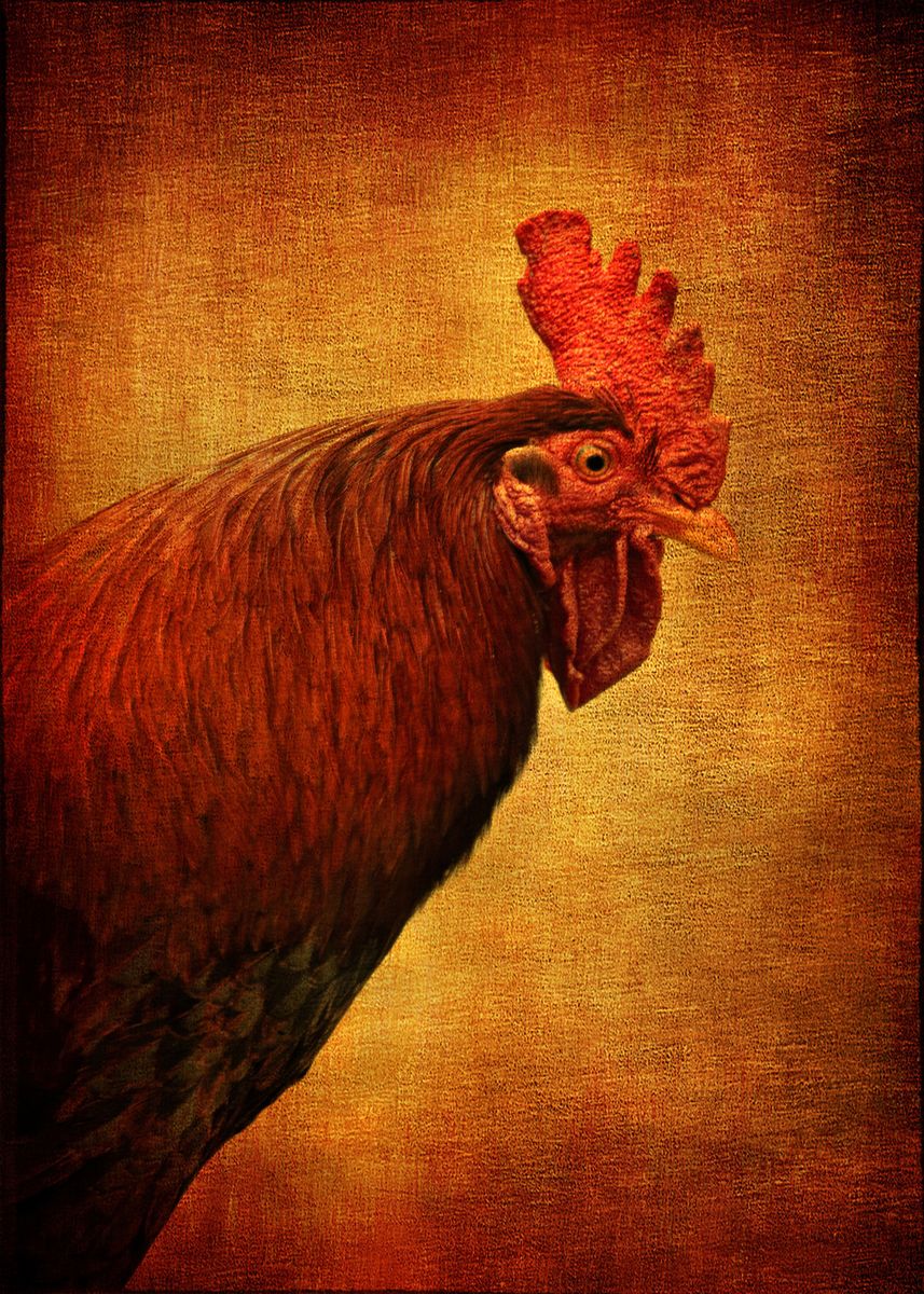 'Red Rooster' Poster by Clint Hudson | Displate