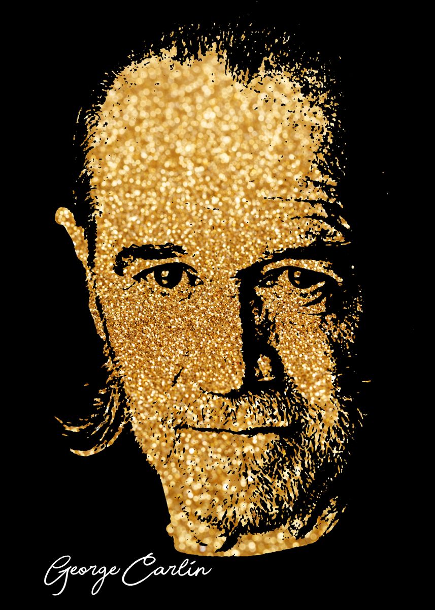 'George Carlin' Poster, picture, metal print, paint by Kitty Kit | Displate