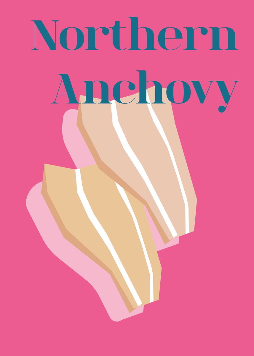 'Northern Anchovy' Poster, picture, metal print, paint by Walala Studio ...