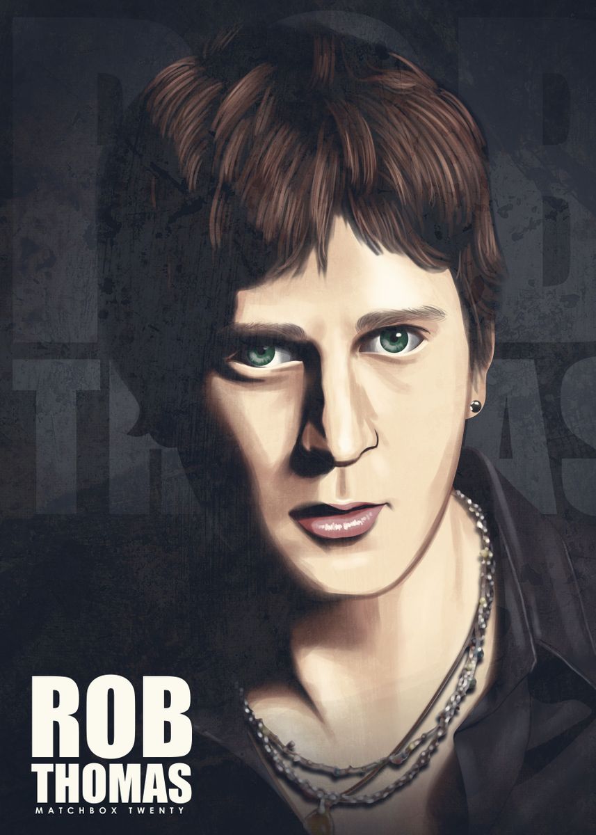 'MATCHBOX 20 Rob Thomas' Poster, picture, metal print, paint by Atong ...