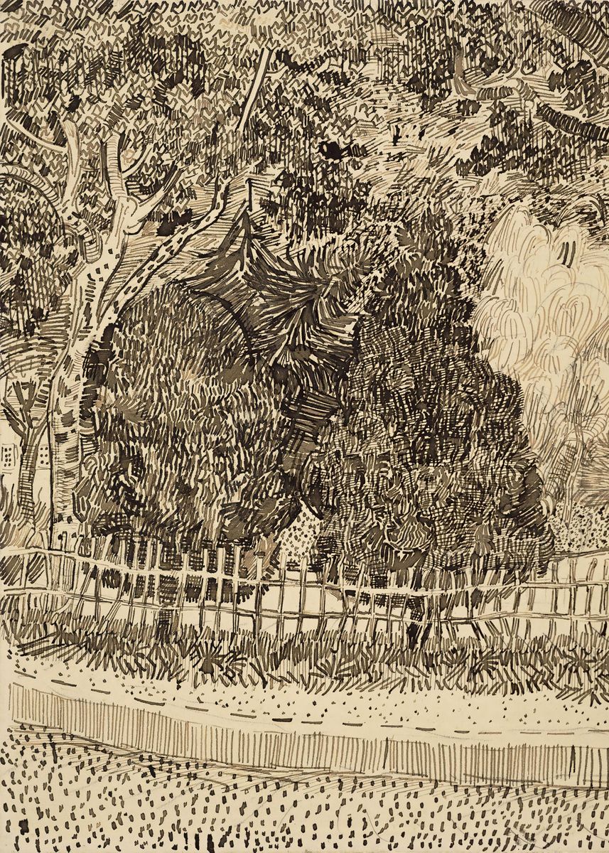 'Park with Fence 1888' Poster by Old master art | Displate