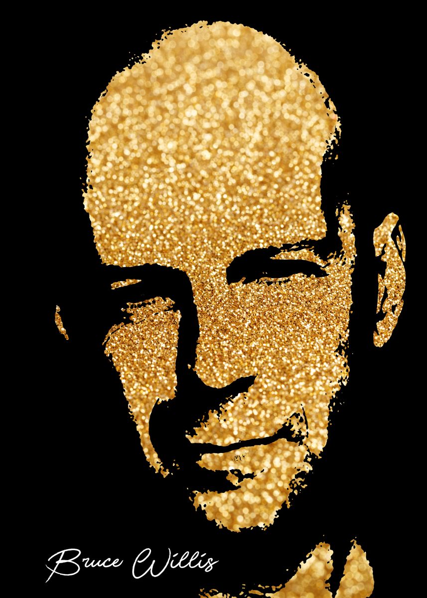 'Bruce Willis' Poster by Kitty Kit | Displate