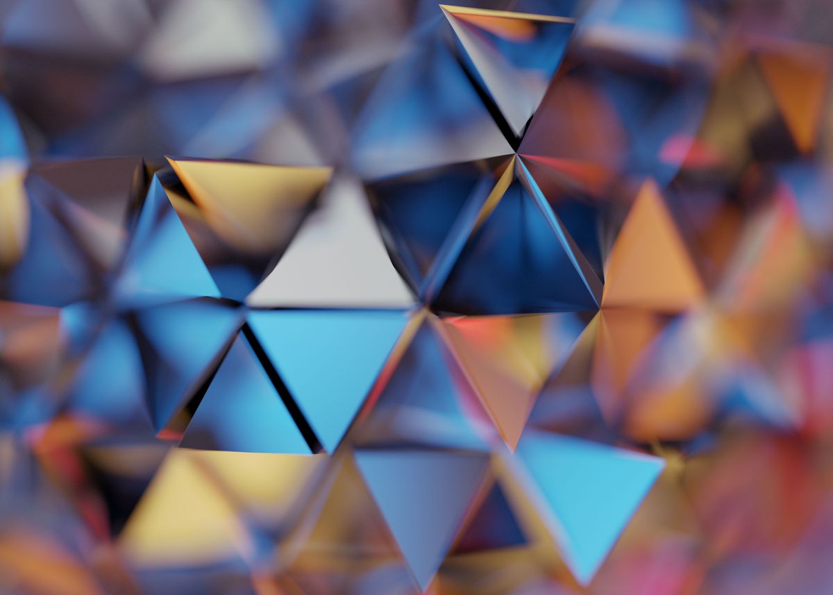 'Abstract Triangles v2' Poster by Michael Berezovsky | Displate