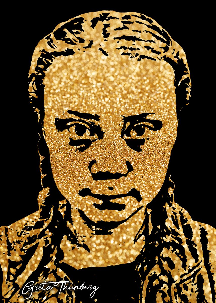 'Greta Thunberg' Poster, picture, metal print, paint by Kitty Kit ...