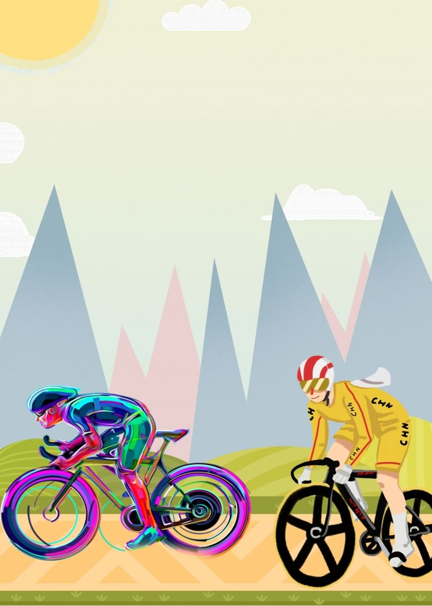 'bicycle cycling Sport ' Poster, picture, metal print, paint by Max ...