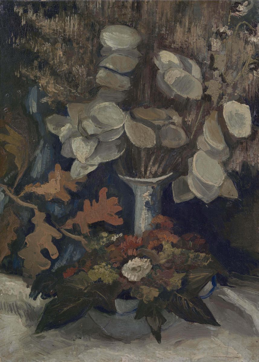 'Vase with Lunaria 1884' Poster, picture, metal print, paint by Old ...