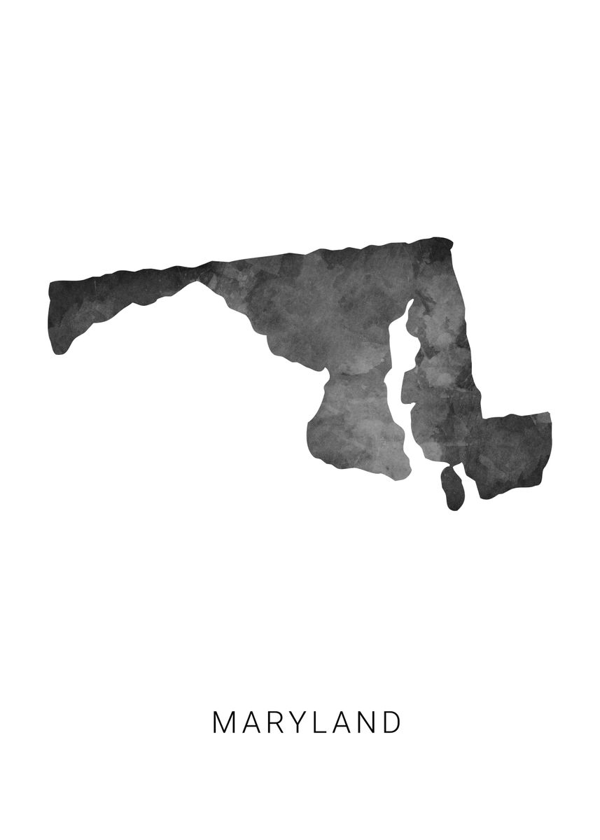 'Maryland state map ' Poster by northpointprints | Displate