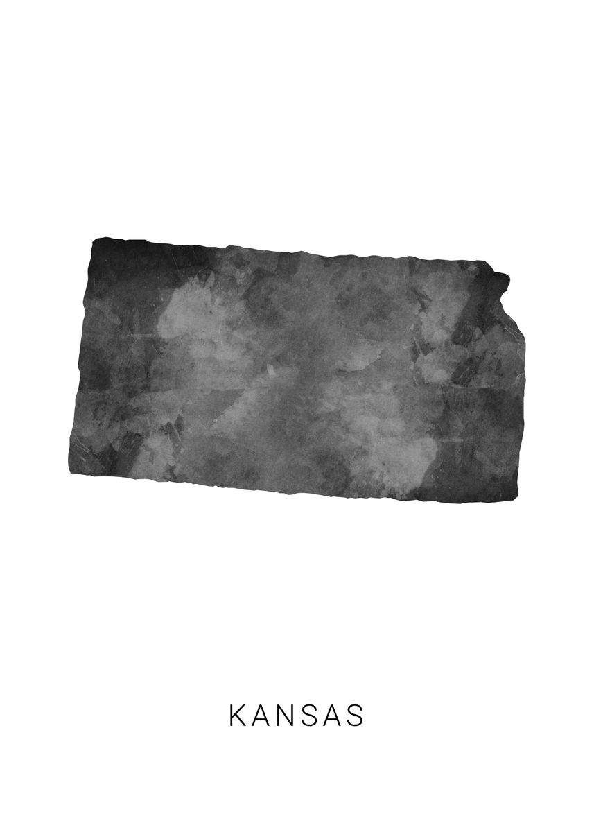 'Kansas state map' Poster, picture, metal print, paint by ...