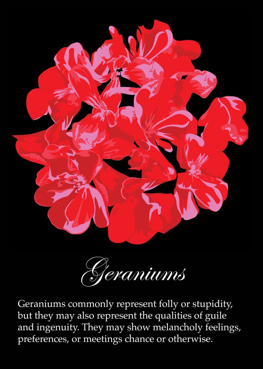'Geraniums poster' Poster, picture, metal print, paint by Km3ellis ...