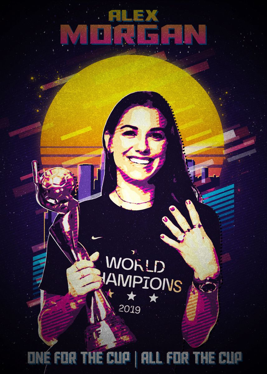 'Alex Morgan' Poster, picture, metal print, paint by Maniala | Displate