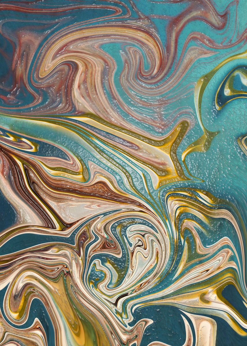 'Gold Soulscape' Poster by POLI Store | Displate