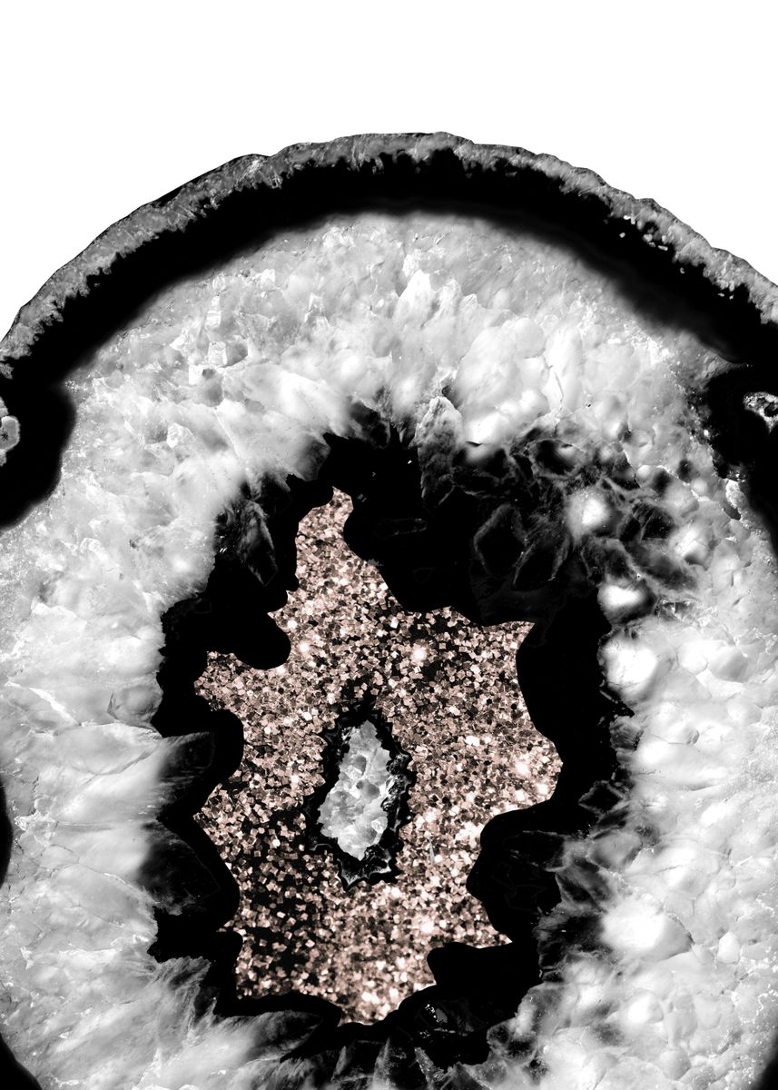 'Agate Glitter Glamor 5' Poster, picture, metal print, paint by Anita's ...