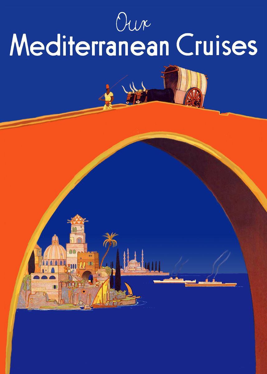 'Mediterranean cruises' Poster, picture, metal print, paint by Long ...