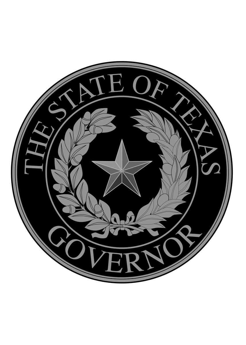 'Texas State Governor Seal' Poster, picture, metal print, paint by ...