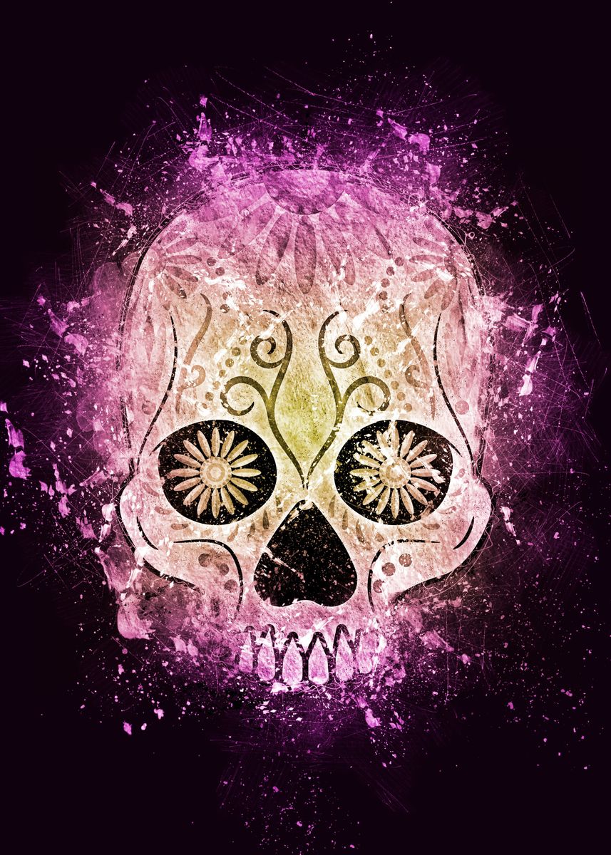 'Indonesian skull 13' Poster, picture, metal print, paint by Leviosa ...