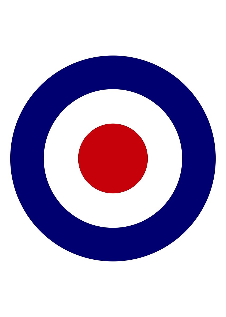 'Red White And Blue Roundel' Poster, picture, metal print, paint by ...
