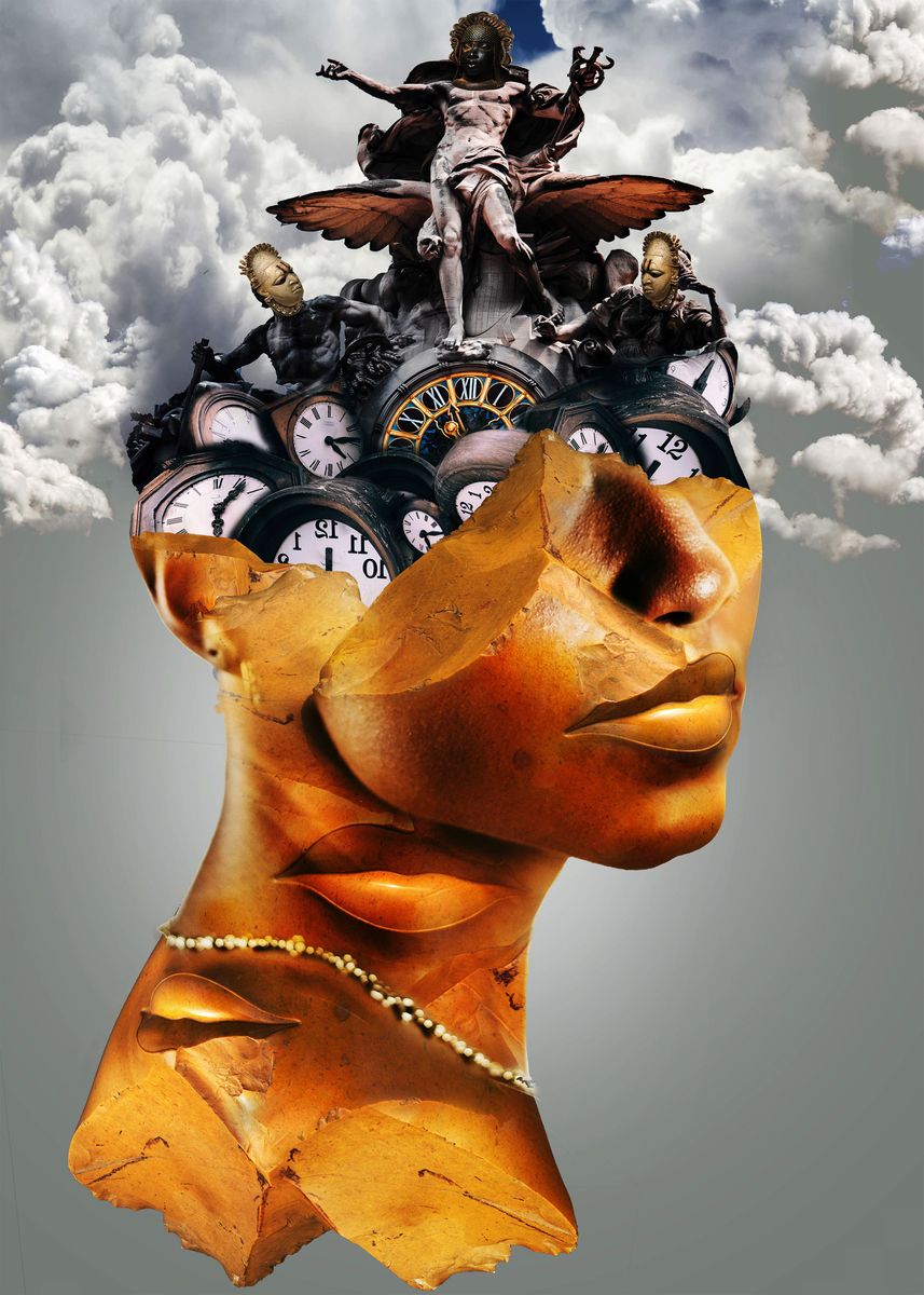 'The God Clock' Poster, picture, metal print, paint by CODY NORRIS ...