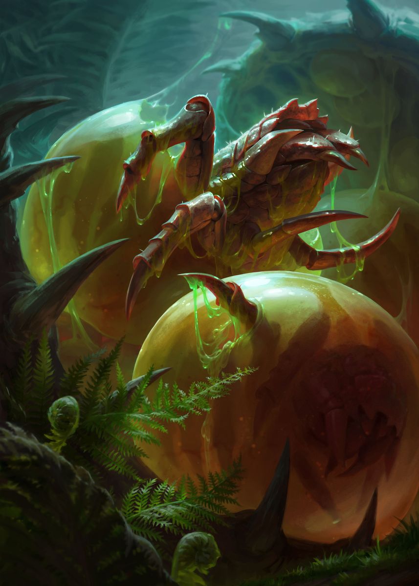 'Endrega Larva' Poster, picture, metal print, paint by GWENT | Displate