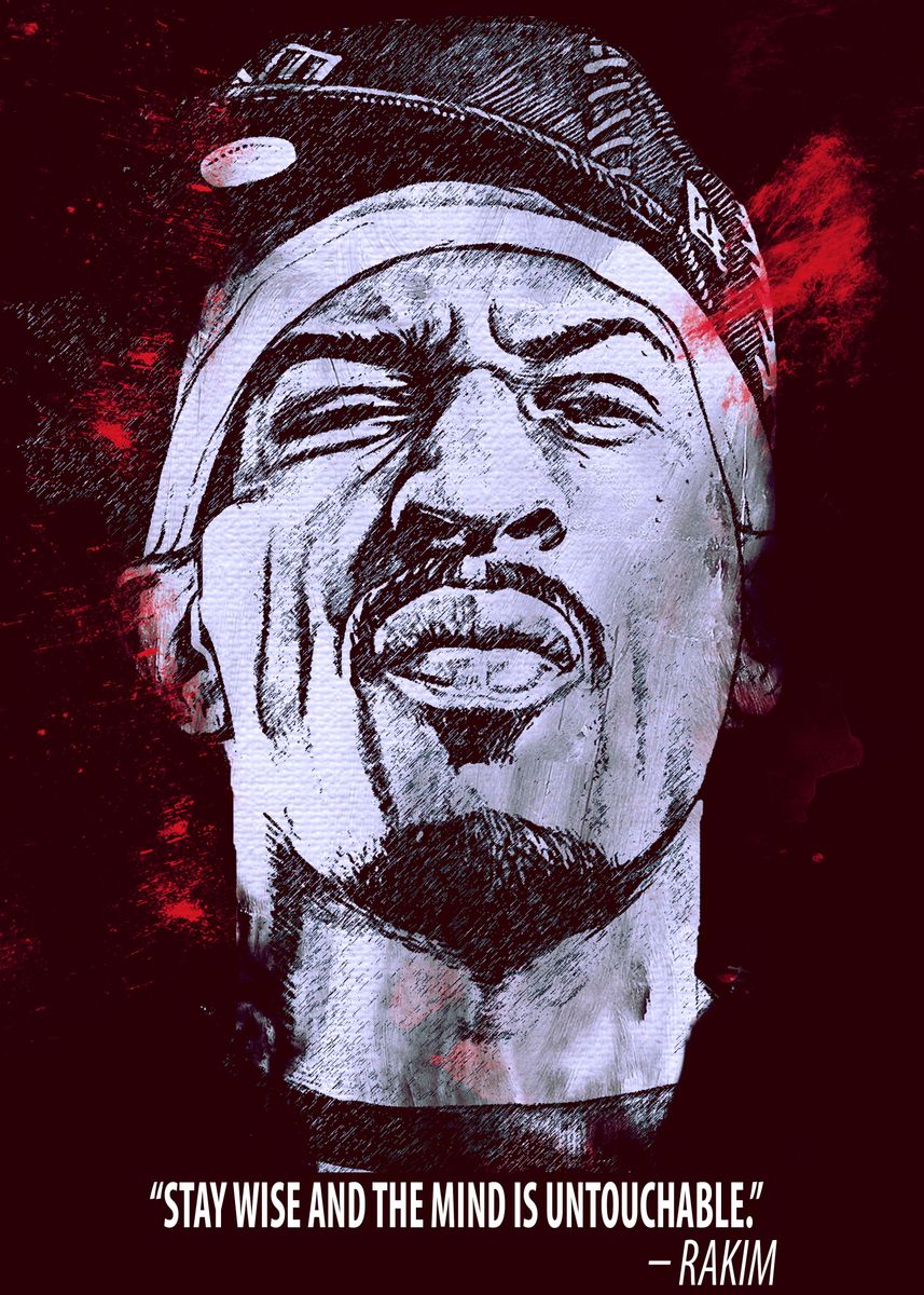 'Rakim' Poster, picture, metal print, paint by ru ke | Displate