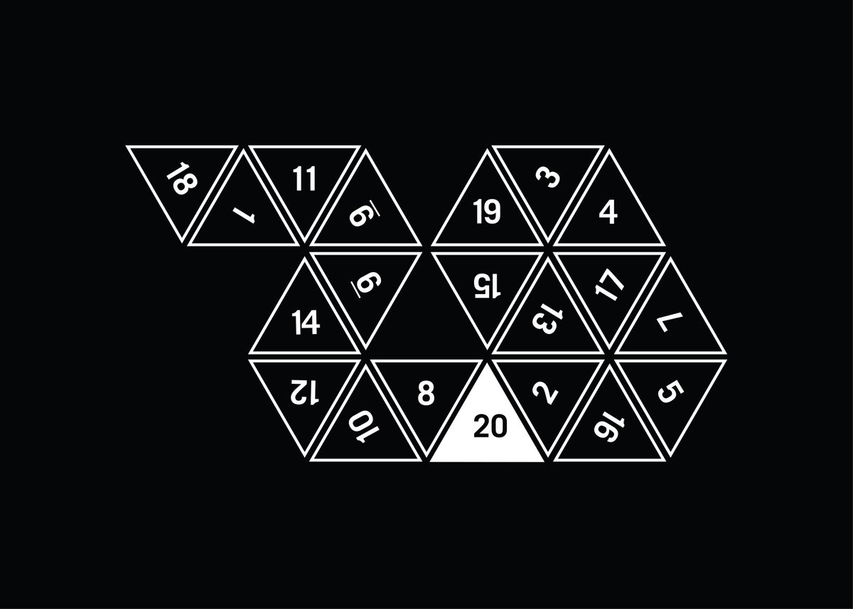 'Unrolled D20 2' Poster by Clark Street Press | Displate