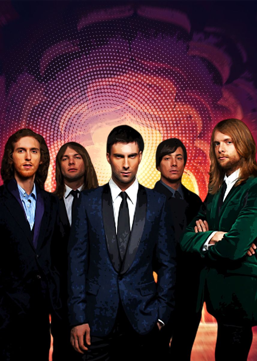 ' Maroon 5' Poster, picture, metal print, paint by Morton Gray | Displate