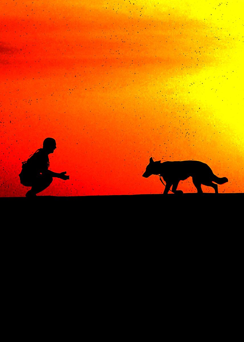 'run with dog' Poster by NiceAndBetter studio | Displate