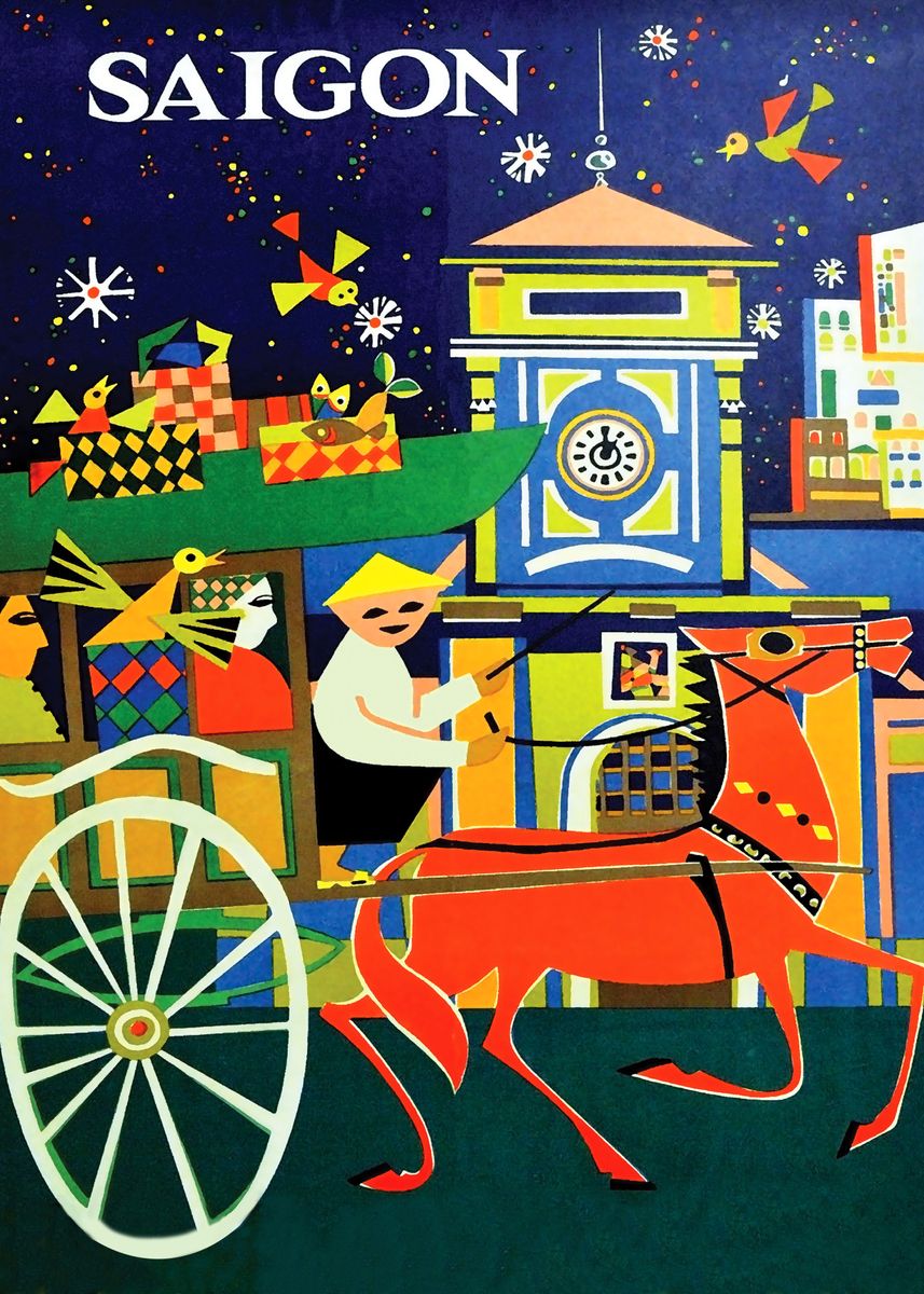 'Saigon' Poster, picture, metal print, paint by Long Shot | Displate