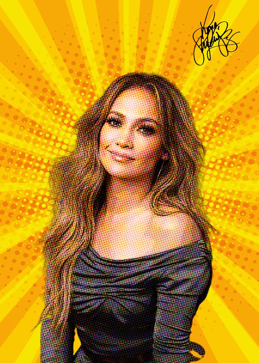 'Jennifer Lopez' Poster, picture, metal print, paint by Patrick Watson ...
