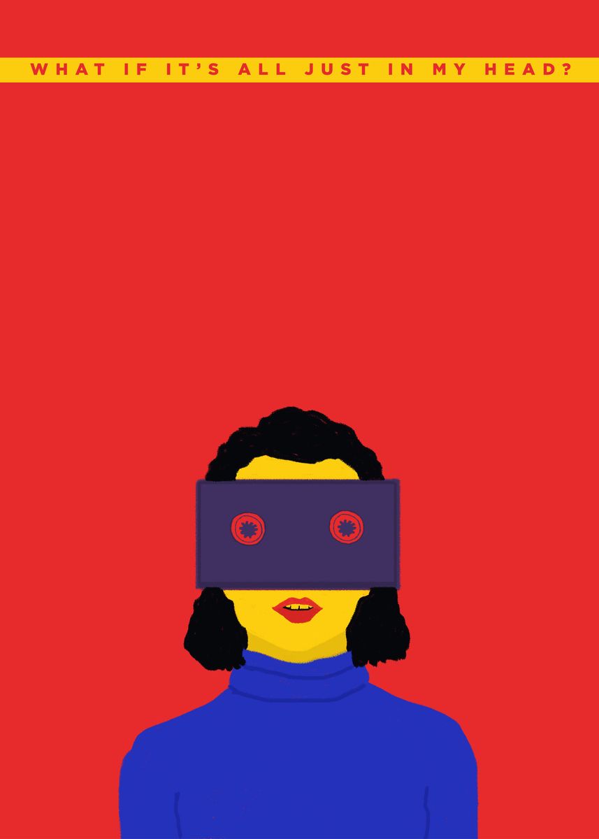 'In My head' Poster, picture, metal print, paint by Sakshi Singh | Displate