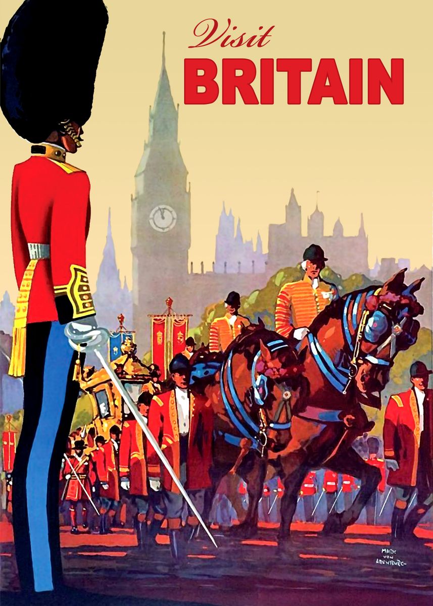 'Britain' Poster, picture, metal print, paint by Long Shot | Displate