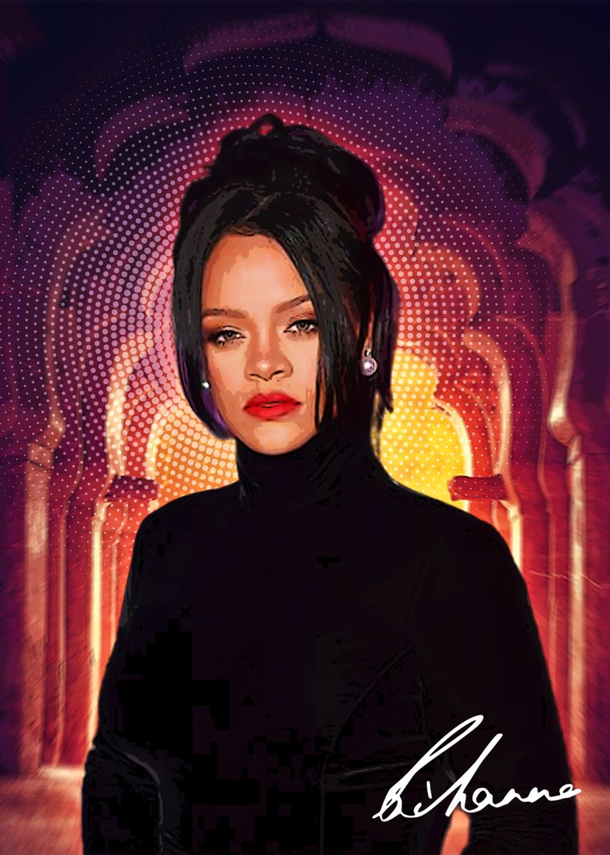 'Rihanna' Poster, picture, metal print, paint by Morton Gray | Displate