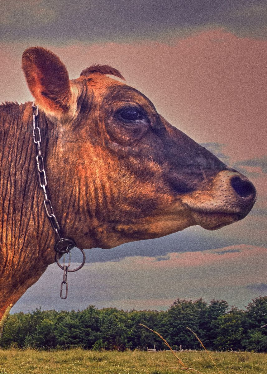 'Vintage Retro Dairy Cow' Poster by Bob Orsillo | Displate