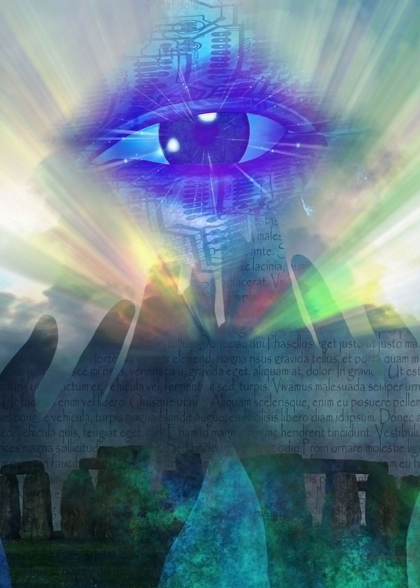 'Cyber Eye' Poster, picture, metal print, paint by Bruce Rolff | Displate