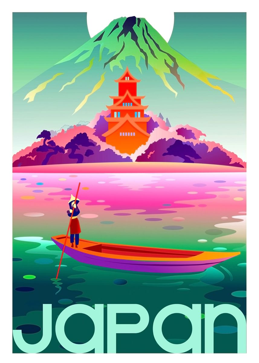 'Japan' Poster, picture, metal print, paint by Long Shot | Displate