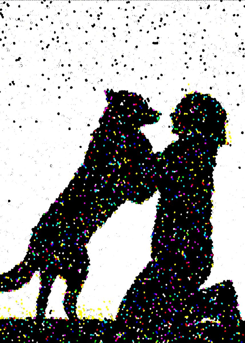 'smile with dog friend' Poster by NiceAndBetter studio | Displate