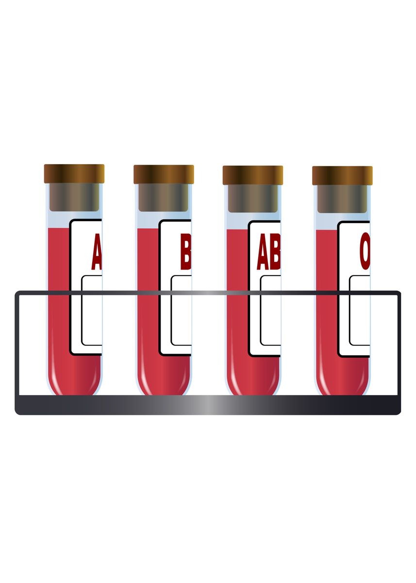 'Blood Group Samples' Poster, picture, metal print, paint by HomeStead ...