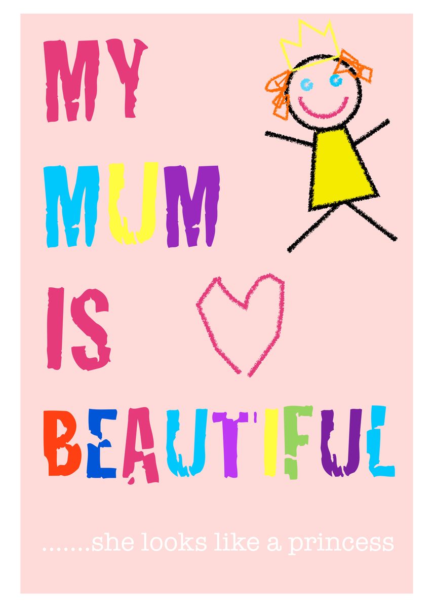 'Beautiful Mum' Poster, picture, metal print, paint by Adam Regester ...