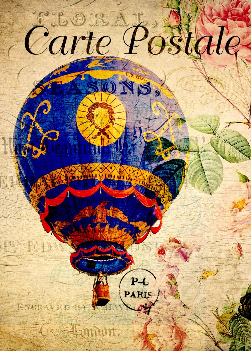 'Hot air balloon' Poster, picture, metal print, paint by Long Shot ...